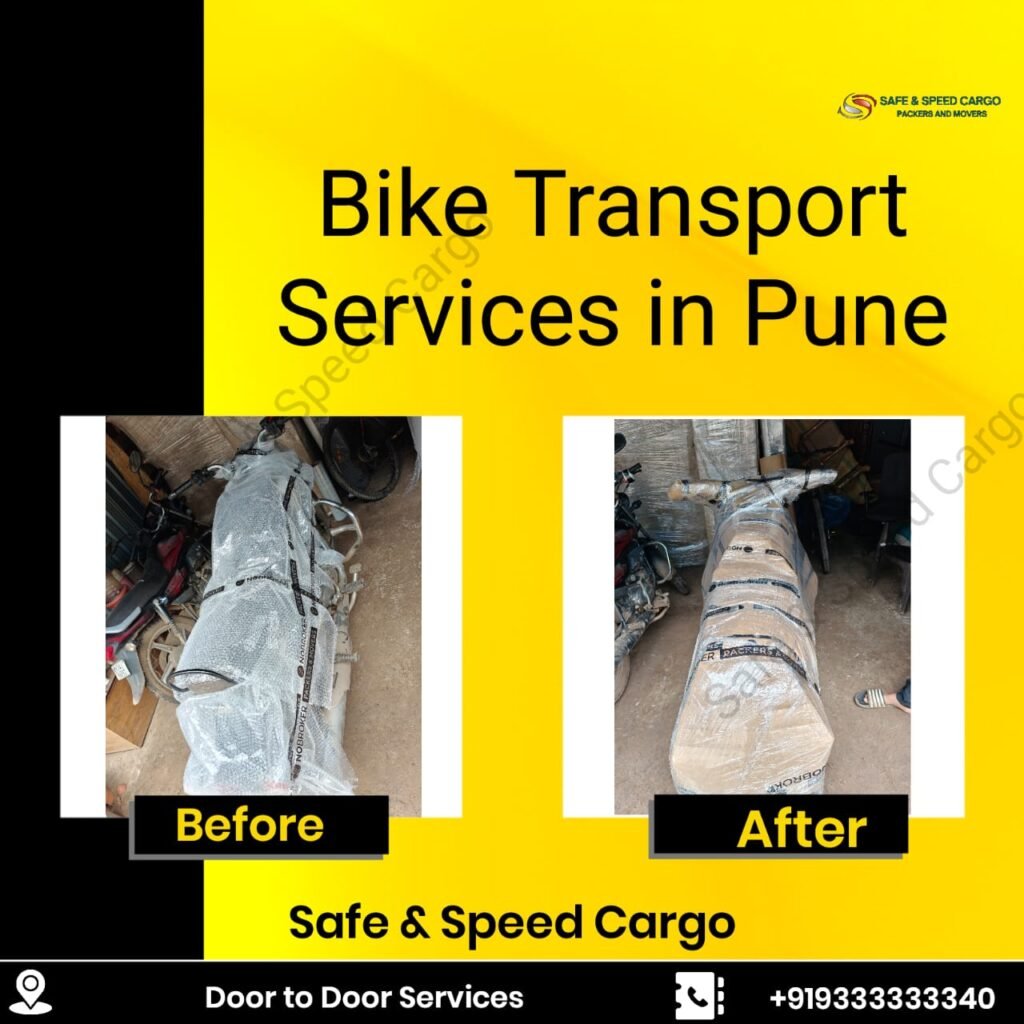 Safe Speed 2x Fast Bike Transport Services in Pune Cost/Rate